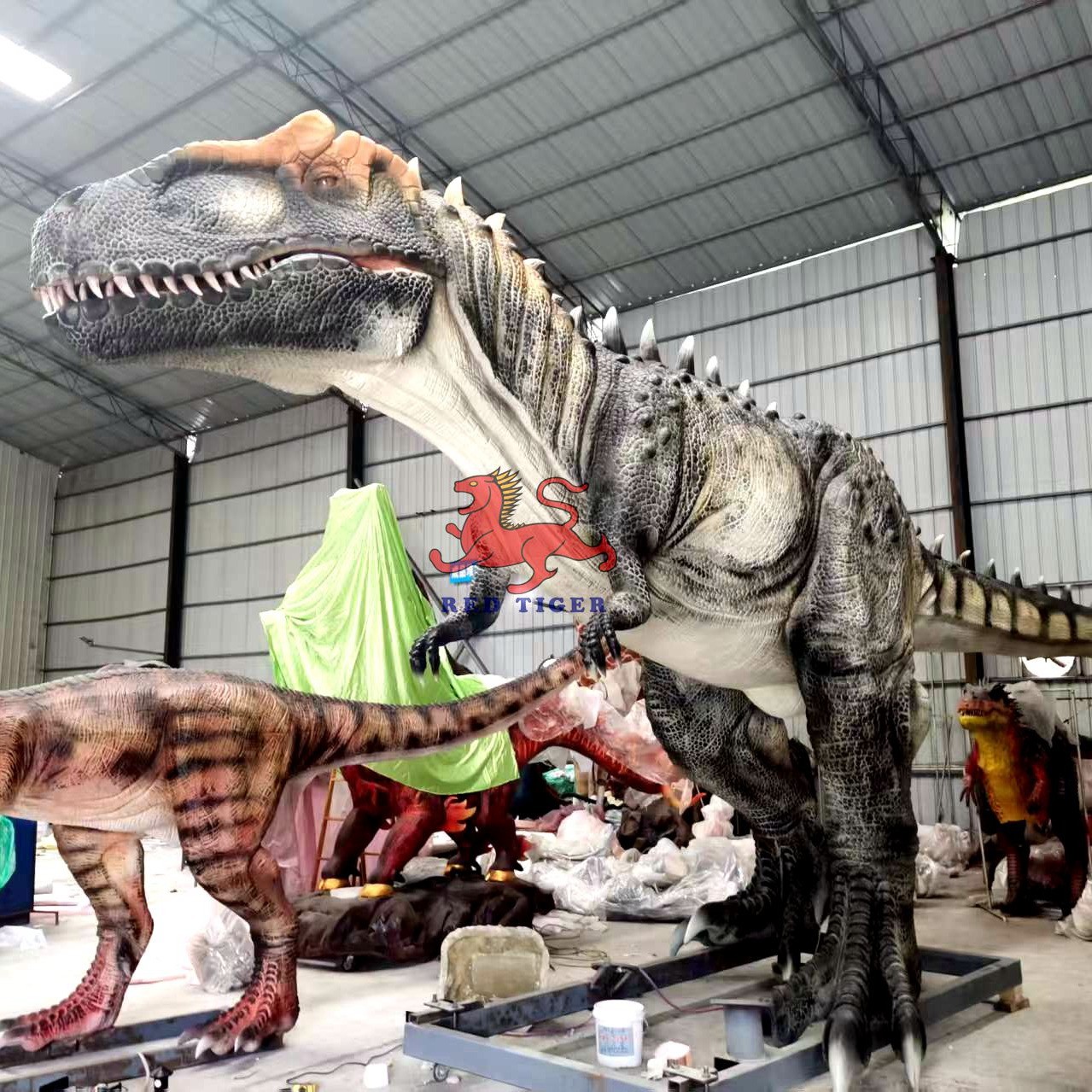 Taman hiburan Animatronic Realistic Dinosaurus Allosaurus Outdoor